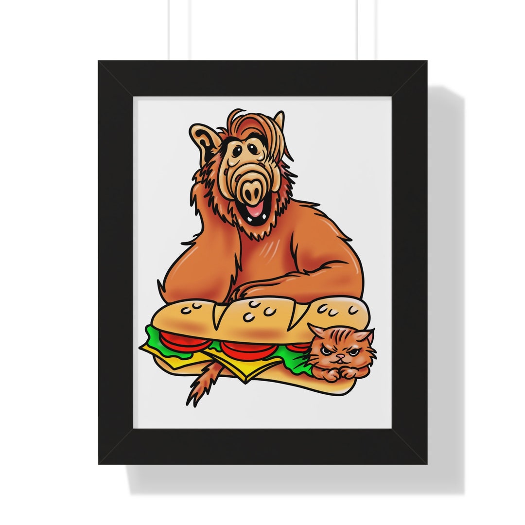 ALF With Cat Sandwich Art – Funny 80s TV Show Fan Art - Etsy