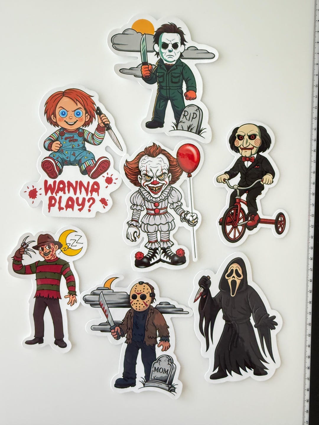 Slasher Horror Sticker Pack | Chucky, Jason, Freddy, Michael Myers ...
