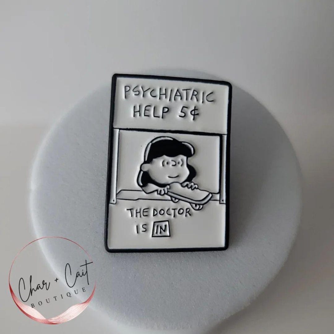 The Peanuts Lucy Psychiatric Help Enamel Pin - Etsy