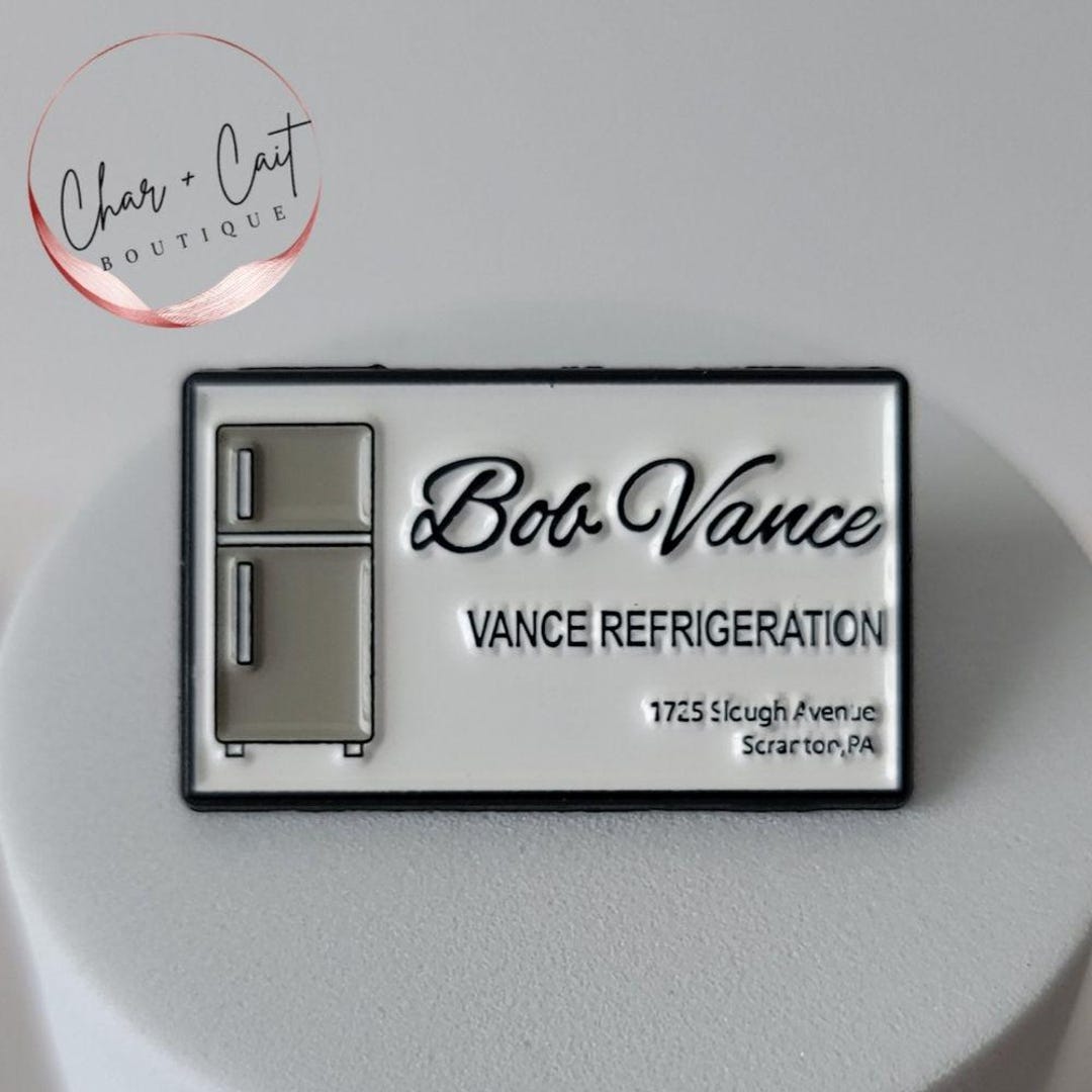 The Office Bob Vance, Vance Refrigeration Business Card Enamel Pin - Etsy