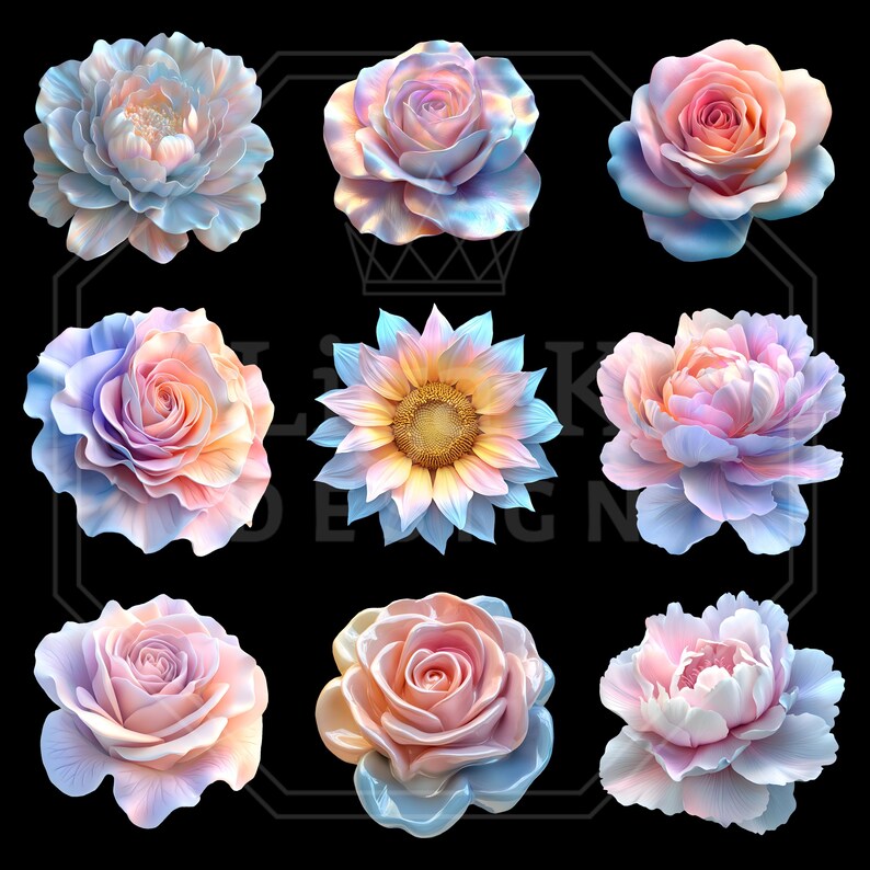 Flower Clipart Set Sunflower Multi Floral Clipart Sunflower ...