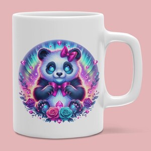 Galaxy Panda Clipart PNG Cosmic Panda With Bows Sublimation Design Cute ...