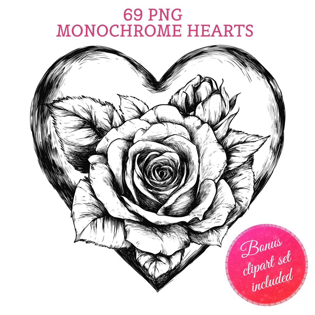 Monochrome Heart PNG Clipart Love Clipart Scrapbooking Cute Clipart ...