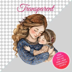 Mom and Baby Clipart Set Mama Png Mother Cosy Clipart Scrapbooking Cute ...