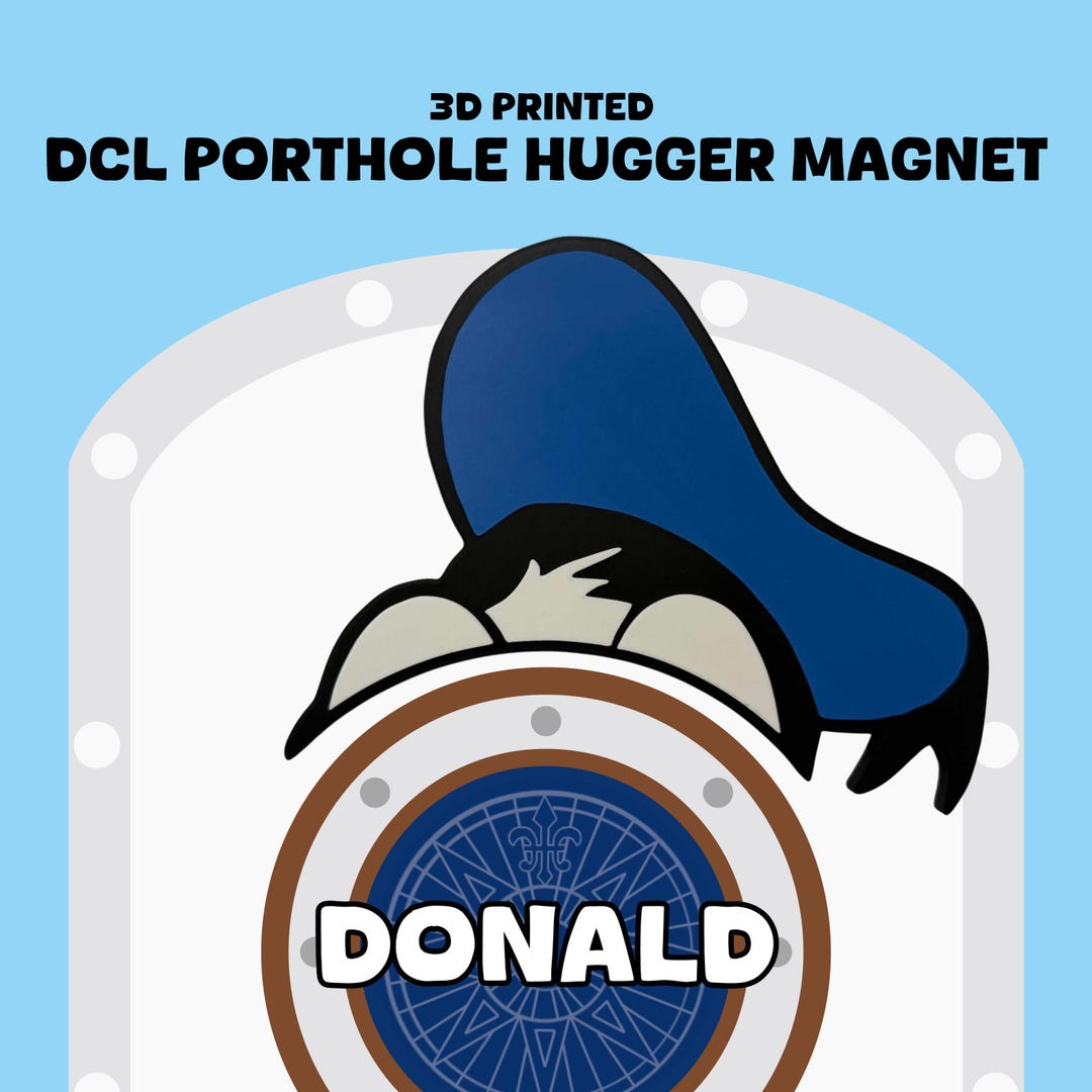 DONALD | 3D DCL Porthole Hugger Magnet | 20 X 16.5cm - Etsy