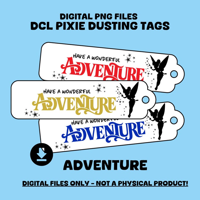 DCL Adventure Pixie Dust Tags - DIGITAL FILES - Ready to Print! - Etsy