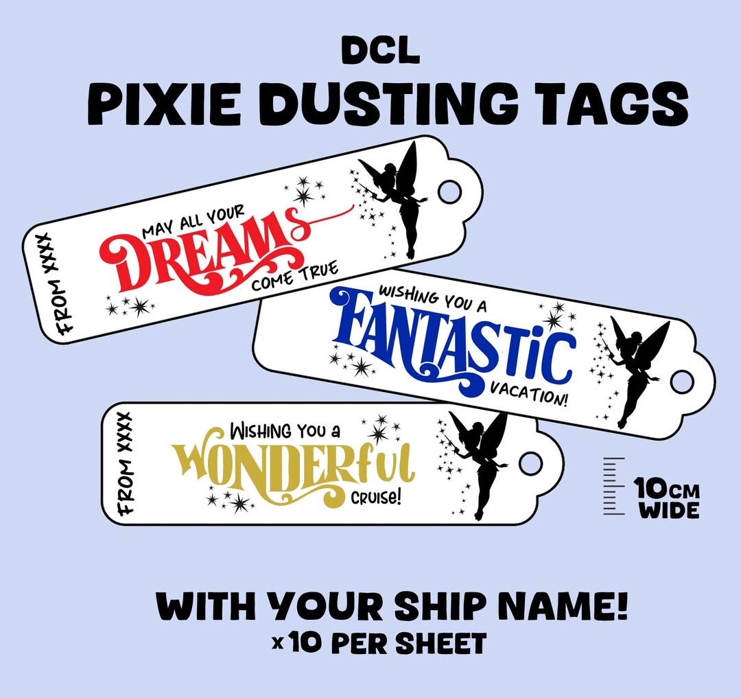 Pixie Dusting Tags | 10x | DCL Gift Tags | 10cm X 2.7cm | Also Great ...