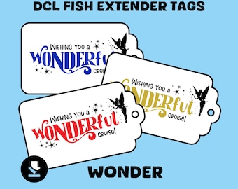 DCL Treasure Fish Extender Tags - DIGITAL FILES - Ready to Print! - Etsy