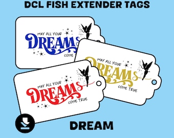 DCL Treasure Fish Extender Tags - DIGITAL FILES - Ready to Print! - Etsy