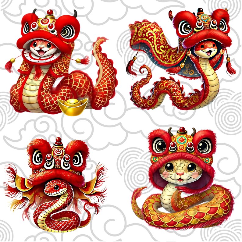 Chinese New Year Snake, Lunar New Year, HNY 2025, Snake Clipart ...
