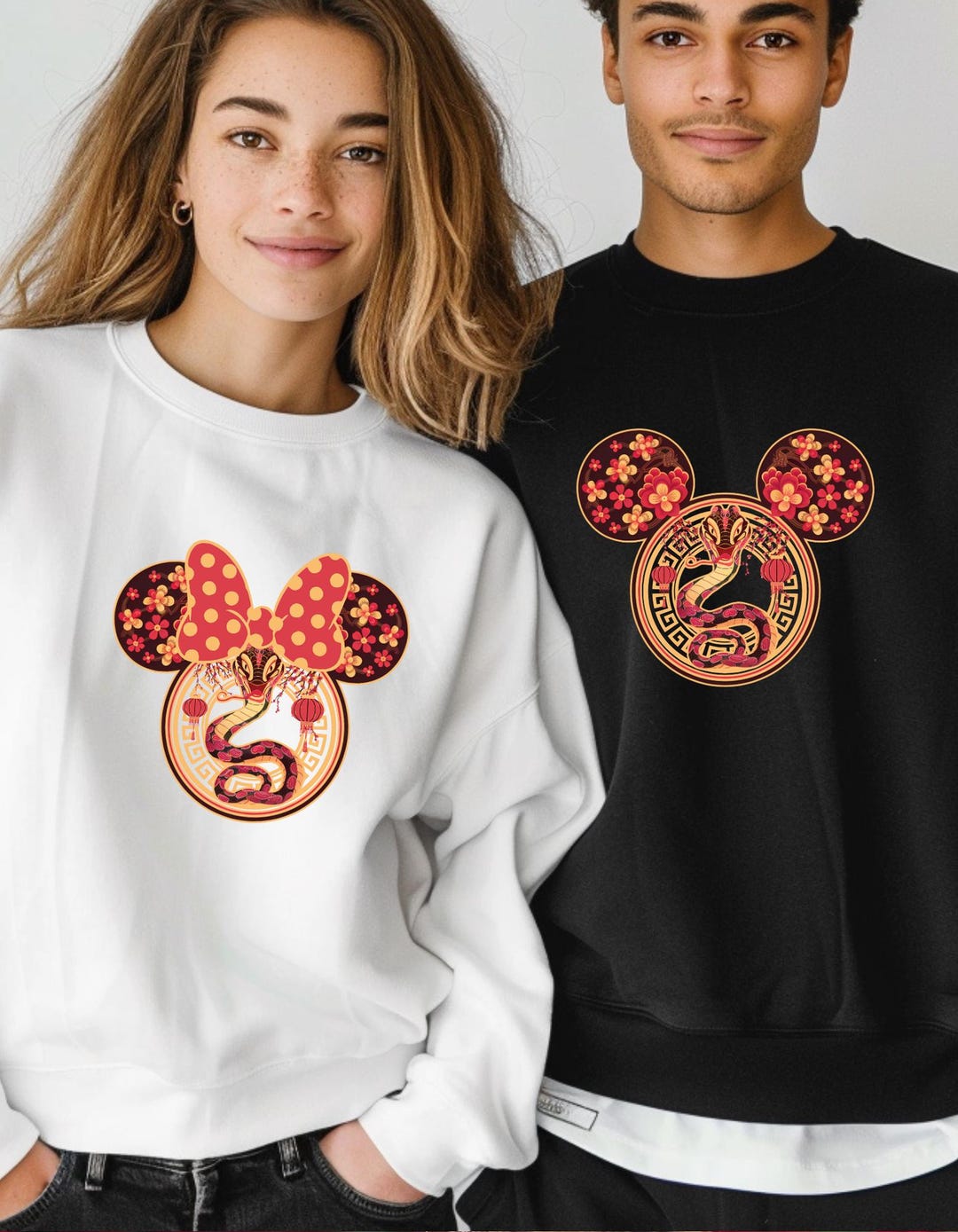 Mickey and Minnie Mouse Chinese New Year Snake Shirt - Etsy