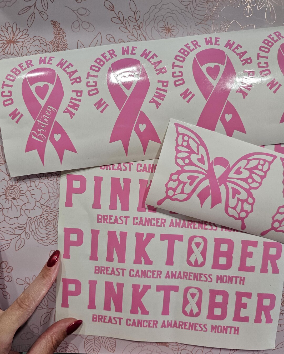 Breast Cancer Awareness Stickers for Mirror, Car, Phone, Laptop or ...