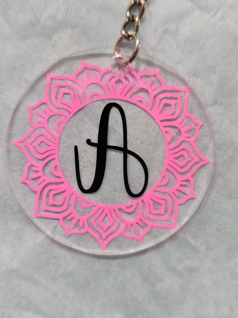 Personalized Round Acrylic Keychain, Cute Gift Idea - Etsy