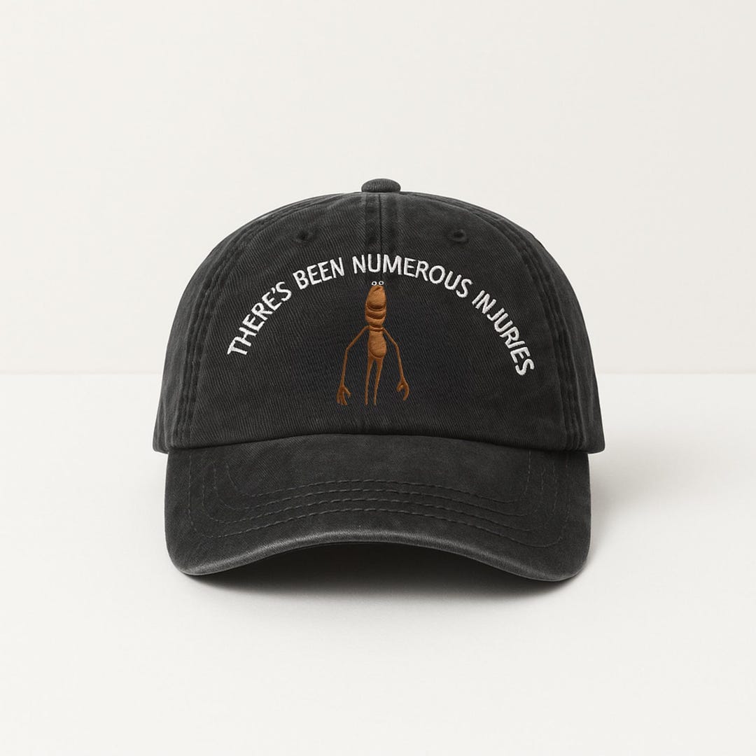 Marcus the Worm Embroidered Hat: Funny Meme Washed Baseball Cap - Etsy