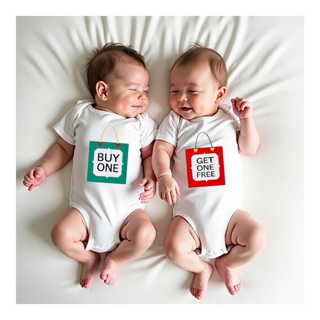 2 X Twin Baby Grow, Newborn Unisex Infant Clothing, Baby Shower Gift ...