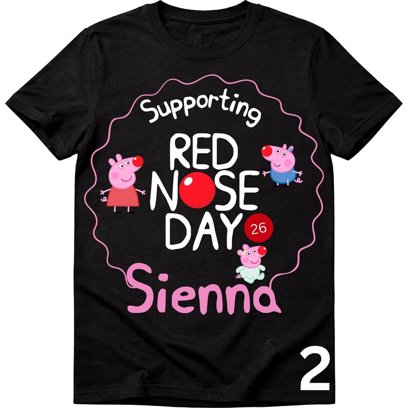 Red Nose Day | 2026 | Bluey and Peppa | DTF Heat Transfer - Etsy