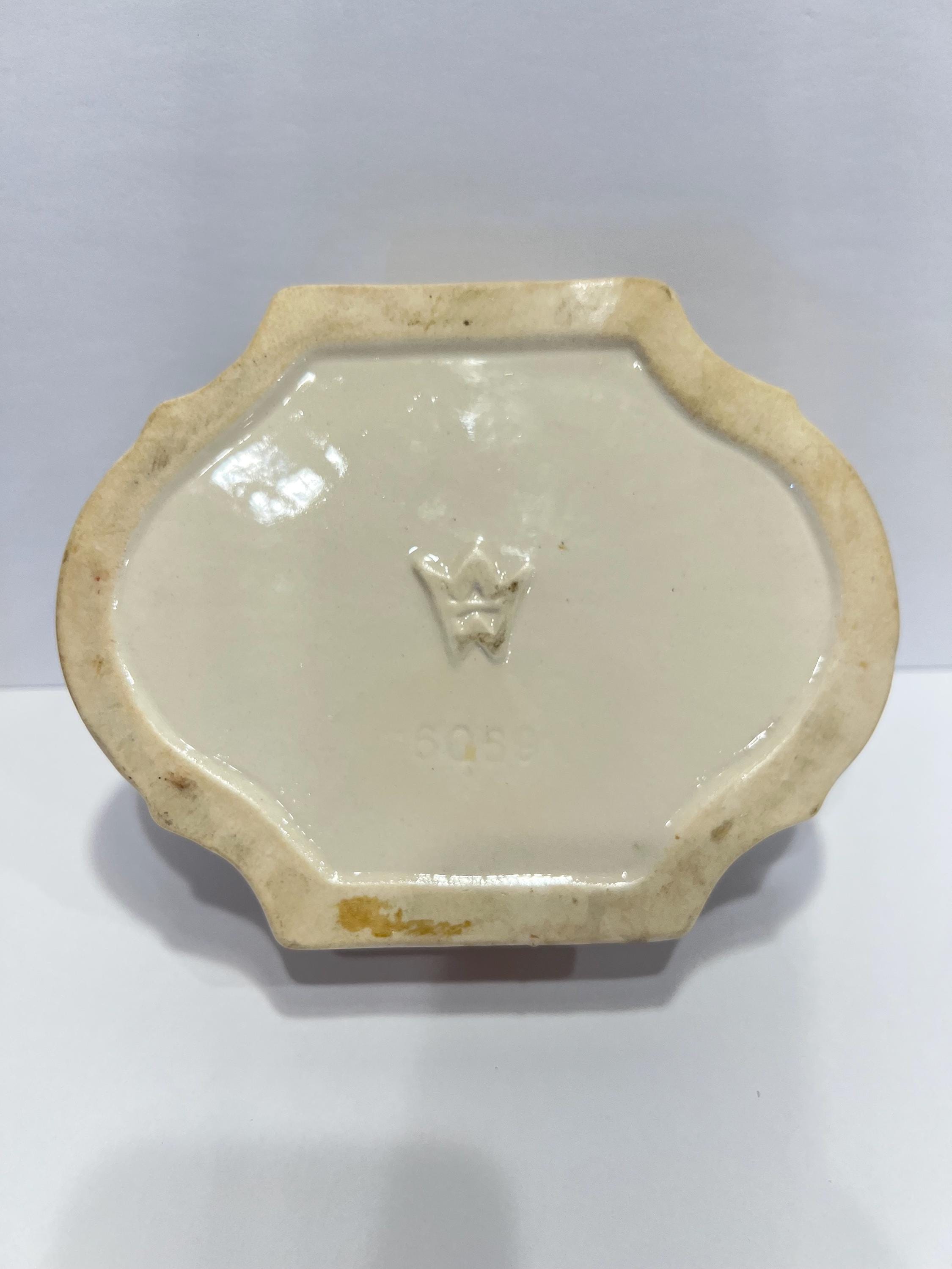 Vintage Capodimonte Style White Ceramic Floral Trinket Box With Lid ...