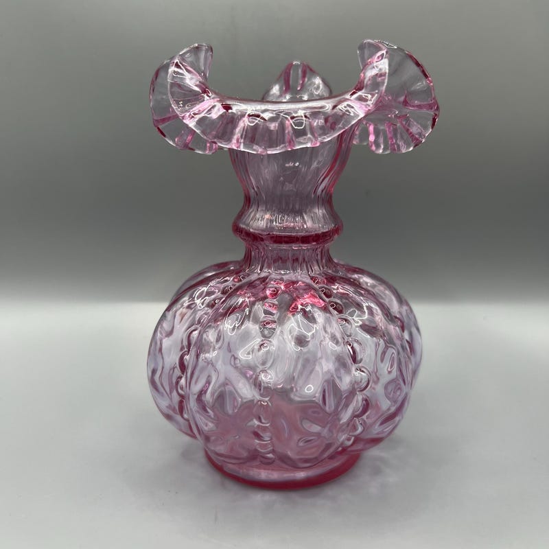 Fenton Dusty Rose Vases - Etsy