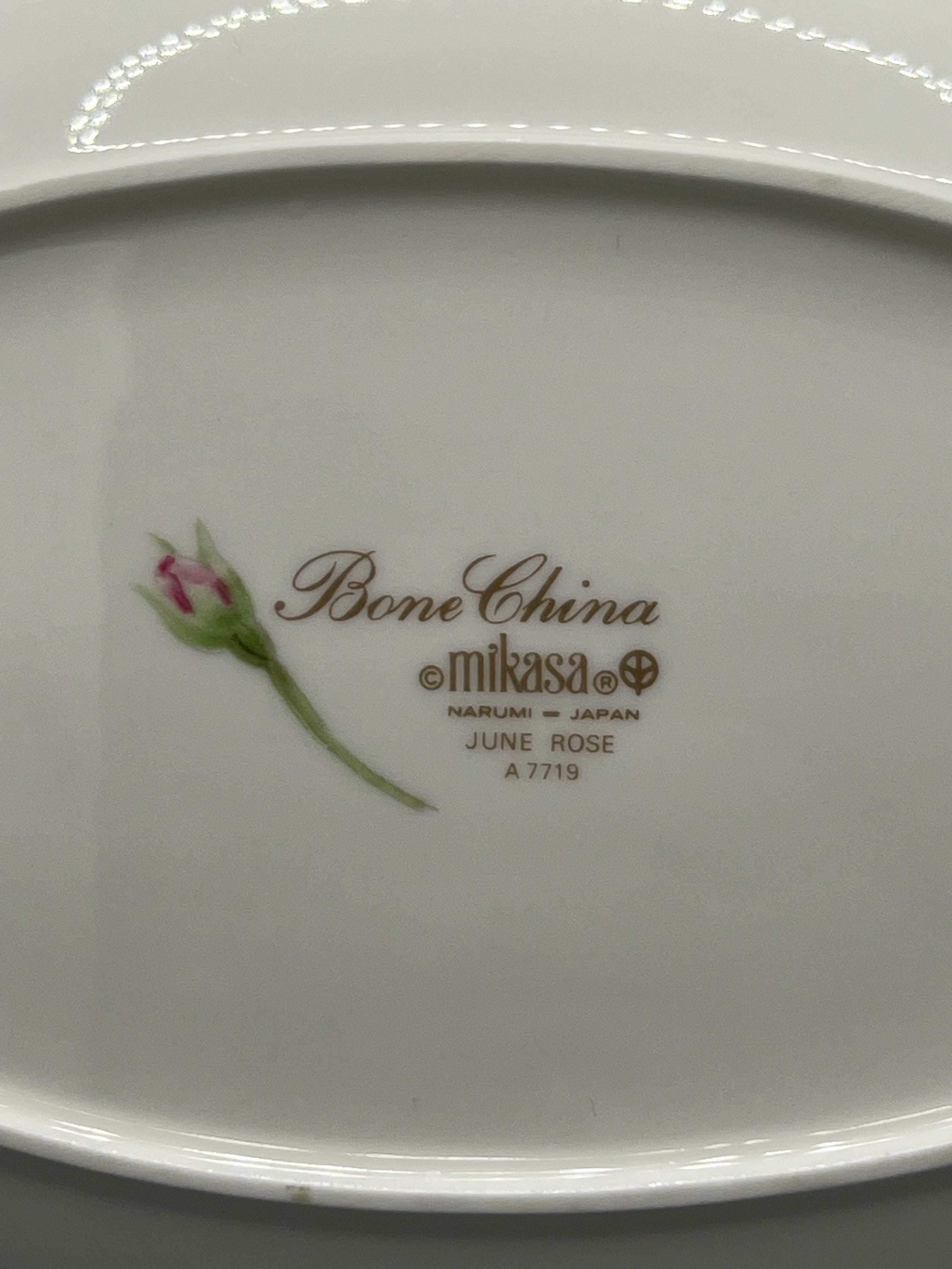 June Rose China Plate – Vintage Oval Pink Rose Dish – Narumi Japan ...
