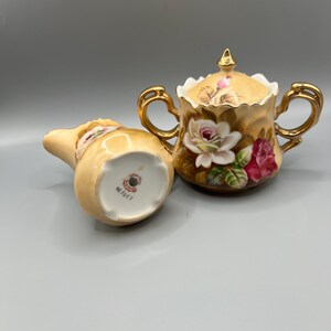 Vintage Lefton Pink Roses and Gold Coffee Pot Set Lefton Floral Fine ...