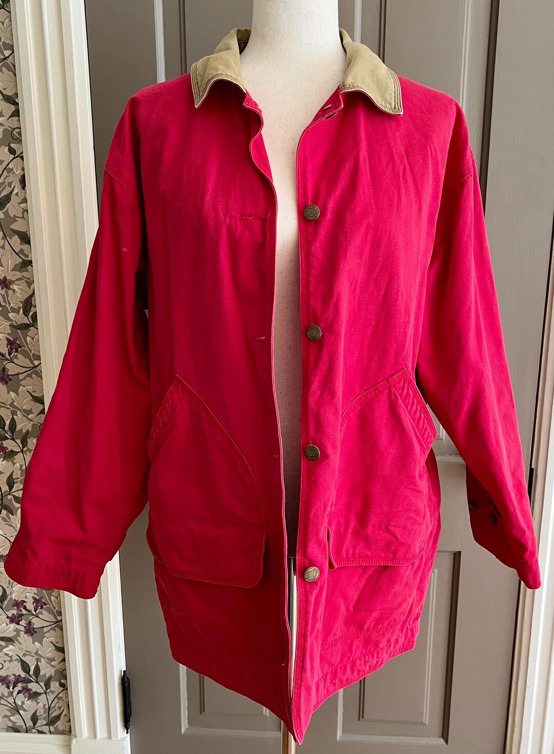 Vintage Red Woolrich Chore Coat/barn Jacket - Etsy