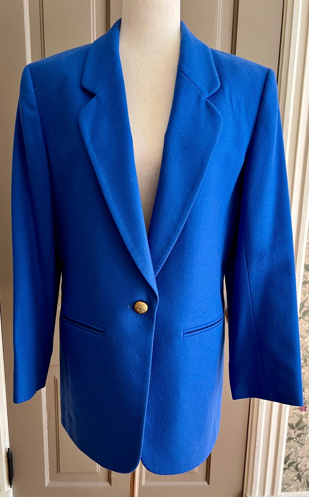 Vintage Royal Blue Pendleton Blazer - Etsy