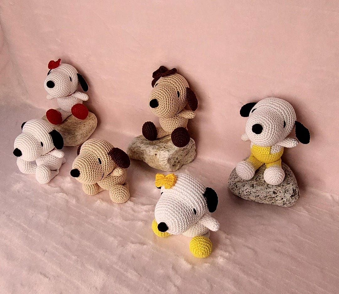 Snoopy Amigurumi Made With Cotton Yarn. Doll. Baby Shower. Anniversary ...