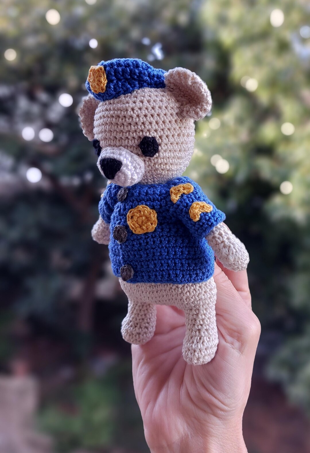 Police Bear Amigurumi Crocheted With Cotton Thread. Amigurumi "police ...