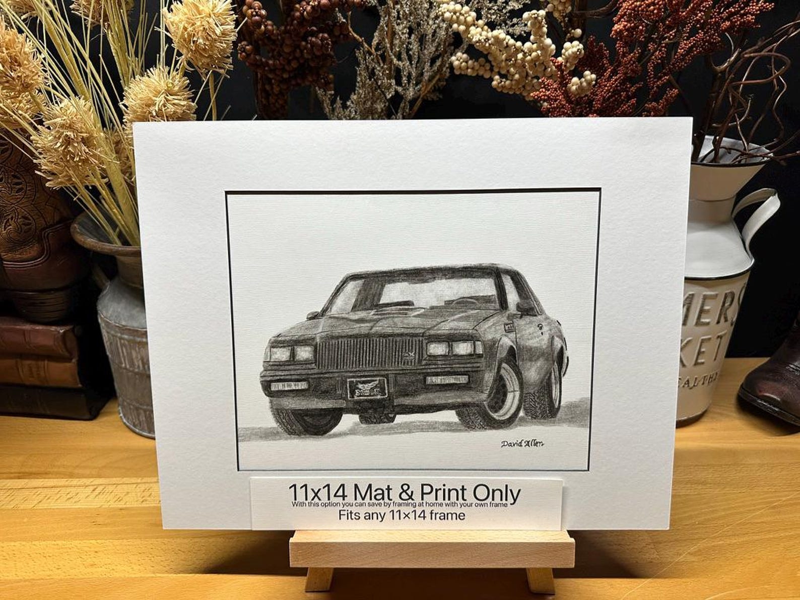 1987 Buick Grand National GNX Car Graphite Pencil Art Sketch Drawing ...