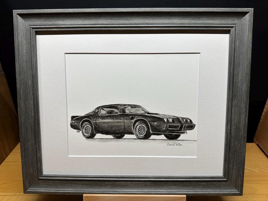1979 Pontiac Firebird Trans Am Car Graphite Pencil Art Sketch Drawing ...