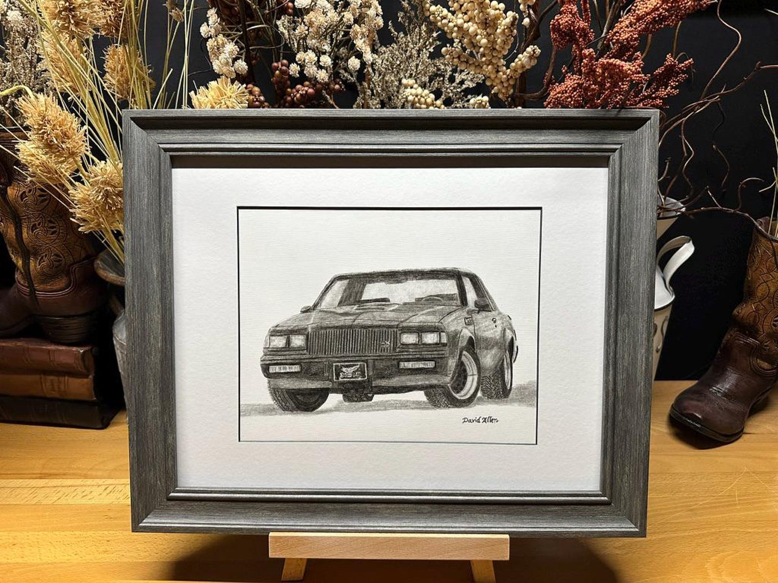 1987 Buick Grand National GNX Car Graphite Pencil Art Sketch Drawing ...