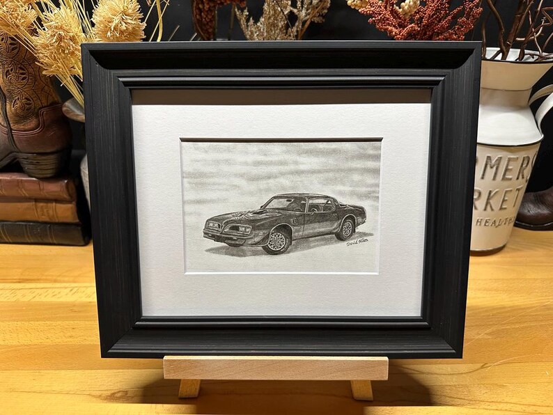 1977 Pontiac Firebird Trans Am Car Graphite Pencil Art Sketch Drawing ...