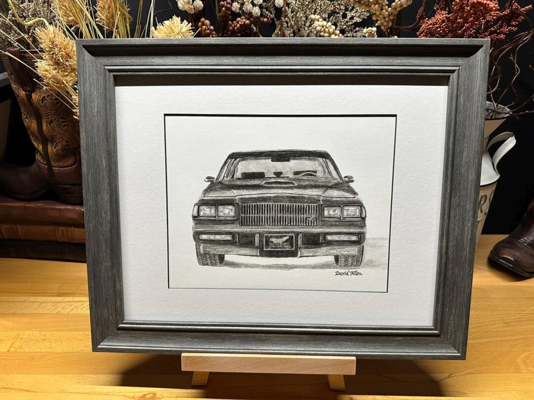 1987 Buick Grand National GNX Car Graphite Pencil Art Sketch Drawing ...