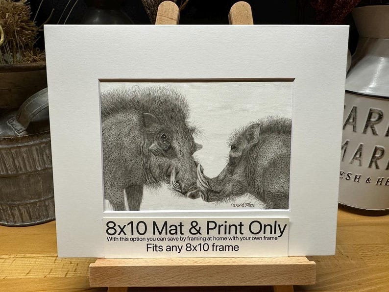 Noah's Ark Series Warthogs Hogs Pigs Boars Graphite Pencil Art Sketch ...