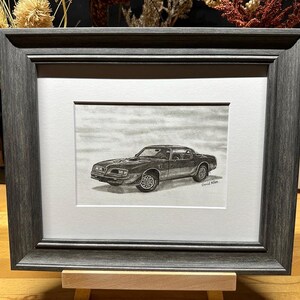 1977 Pontiac Firebird Trans Am Car Graphite Pencil Art Sketch Drawing ...
