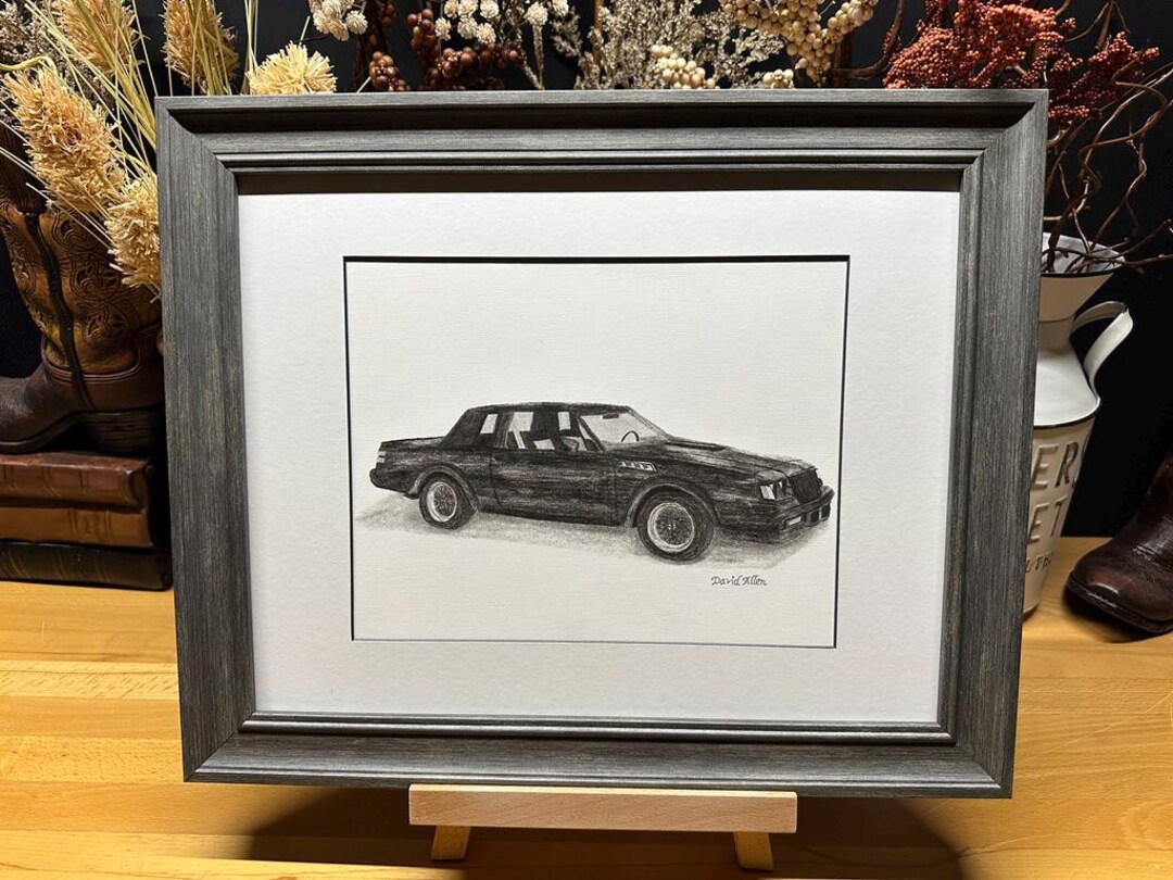 1987 Buick Grand National GNX Car Graphite Pencil Art Sketch Drawing ...