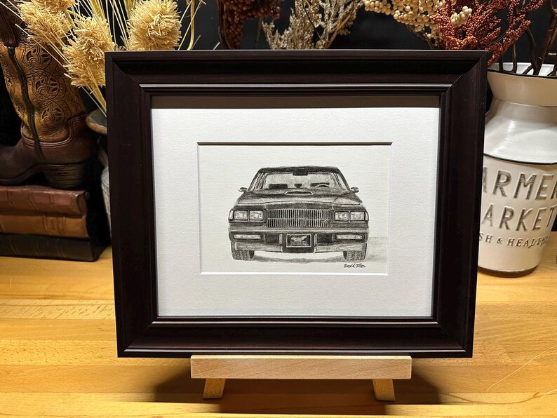 1987 Buick Grand National GNX Car Graphite Pencil Art Sketch Drawing ...