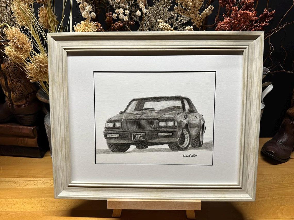 1987 Buick Grand National GNX Car Graphite Pencil Art Sketch Drawing ...