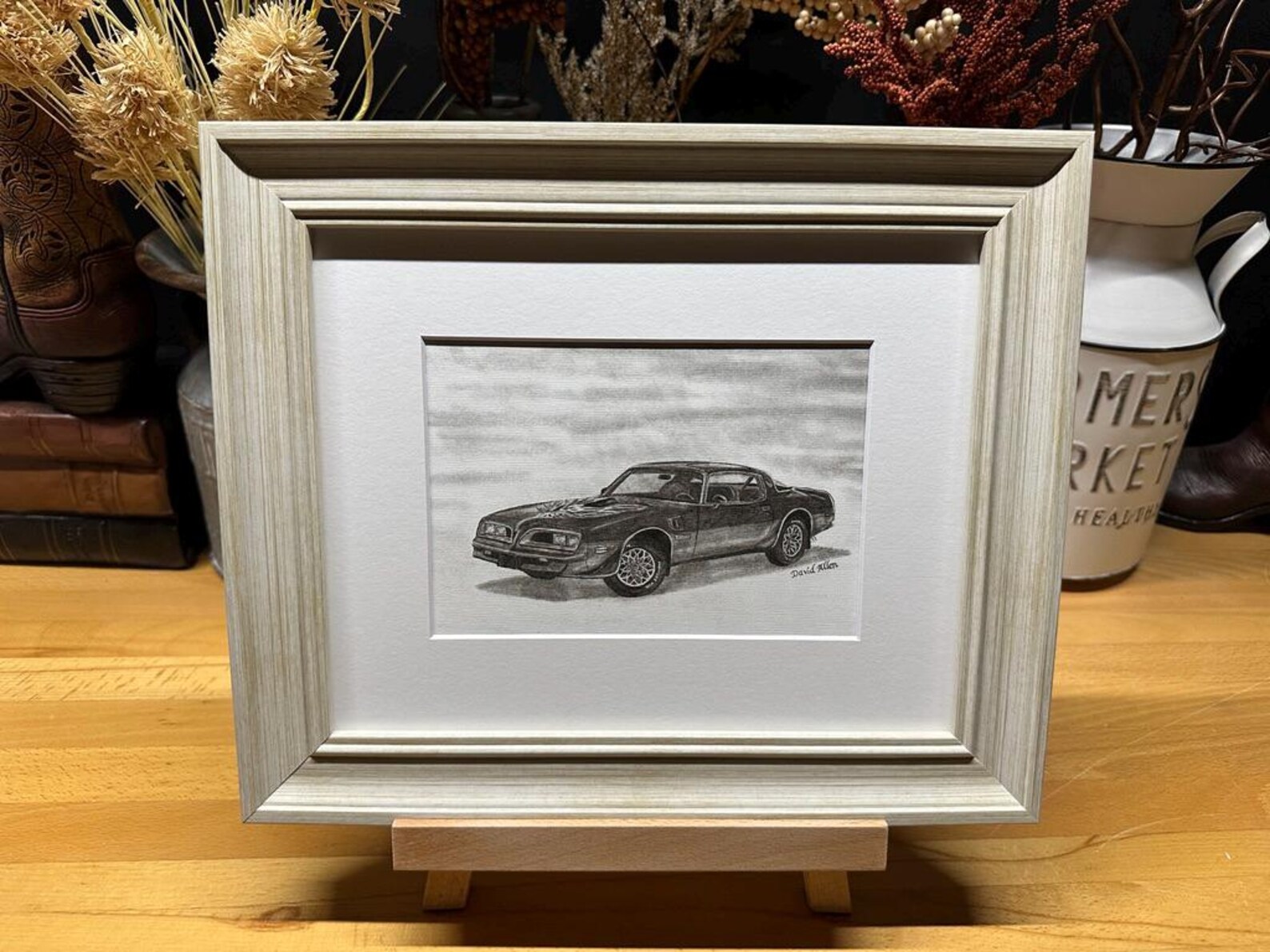 1977 Pontiac Firebird Trans Am Car Graphite Pencil Art Sketch Drawing ...