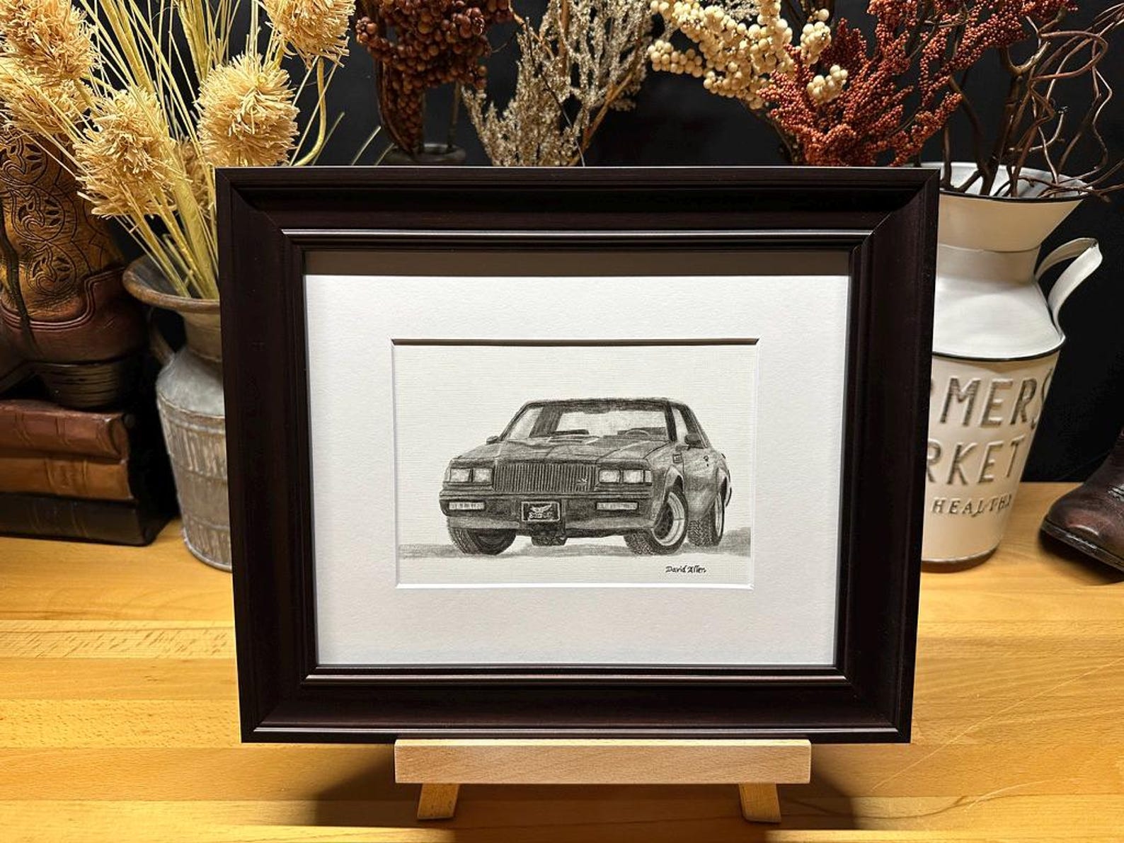 1987 Buick Grand National GNX Car Graphite Pencil Art Sketch Drawing ...