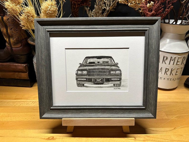 1987 Buick Grand National GNX Car Graphite Pencil Art Sketch Drawing ...