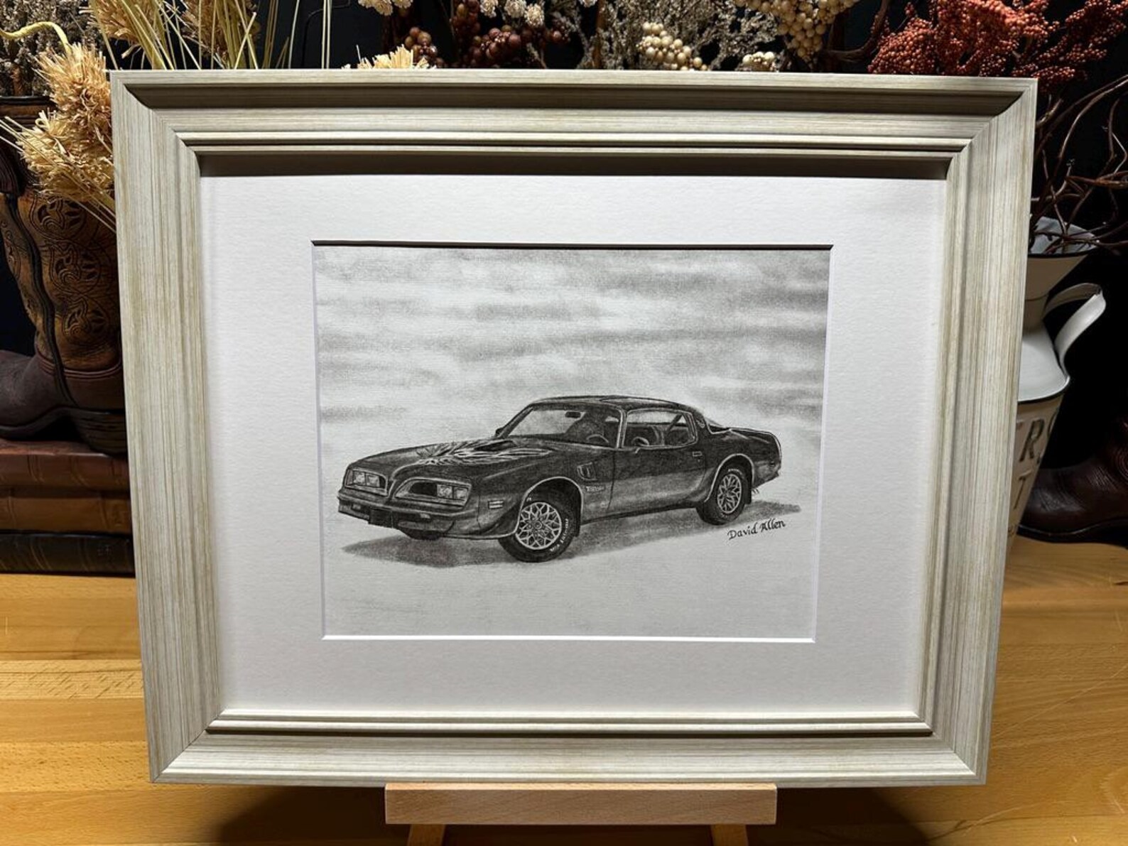 1977 Pontiac Firebird Trans Am Car Graphite Pencil Art Sketch Drawing ...