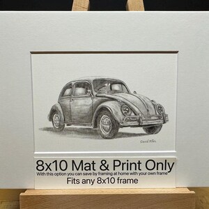 Drawing of a Classic Car Graphite Pencil Sketch Drawing Print Picture ...