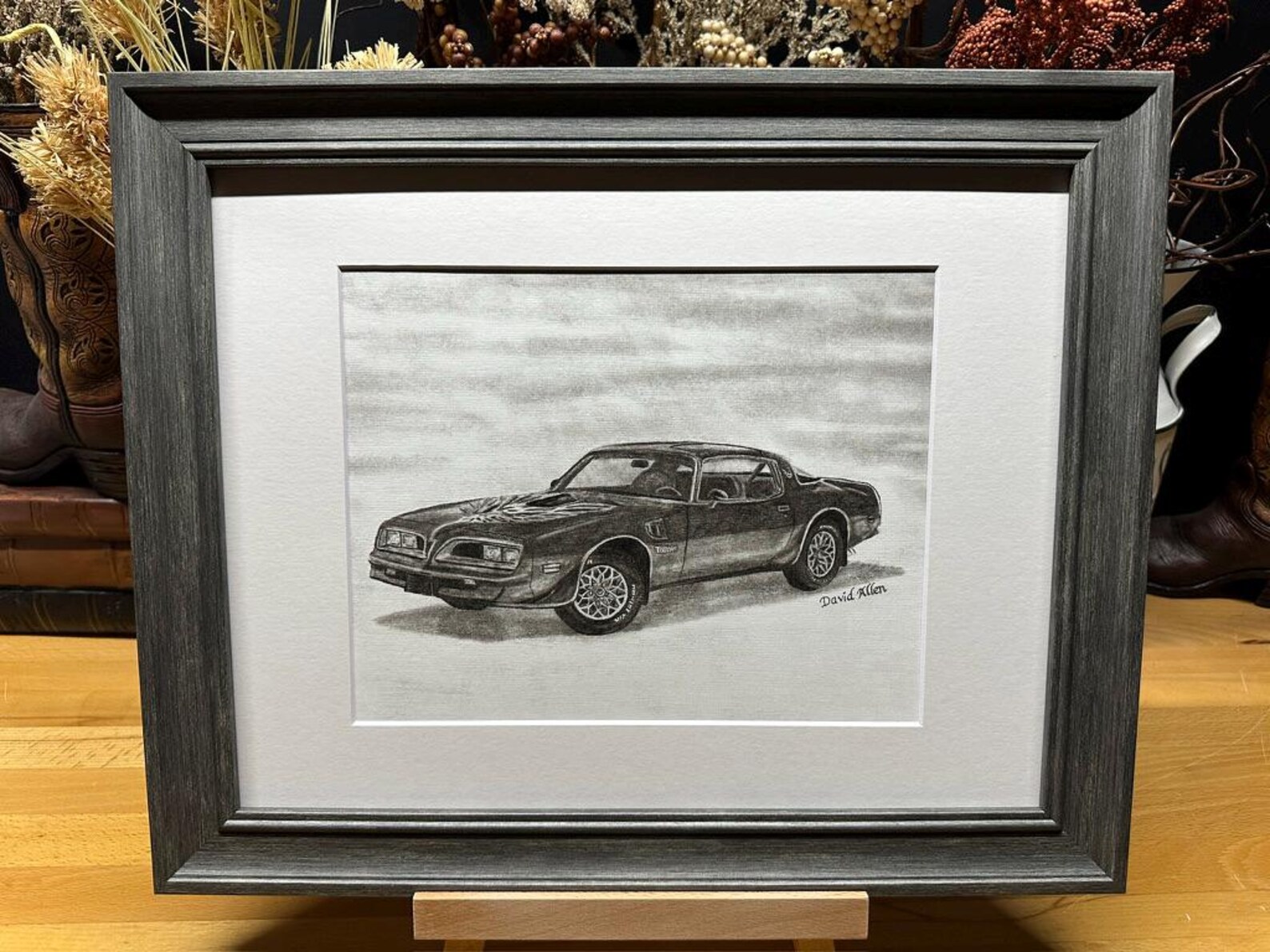 1977 Pontiac Firebird Trans Am Car Graphite Pencil Art Sketch Drawing ...