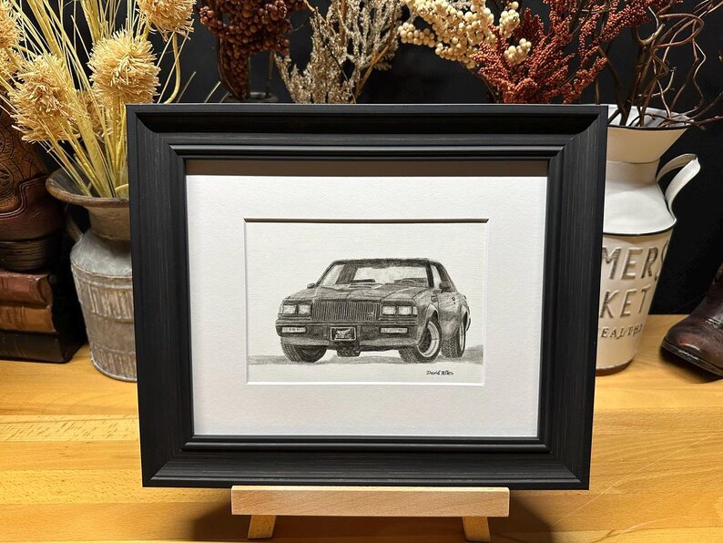 1987 Buick Grand National GNX Car Graphite Pencil Art Sketch Drawing ...