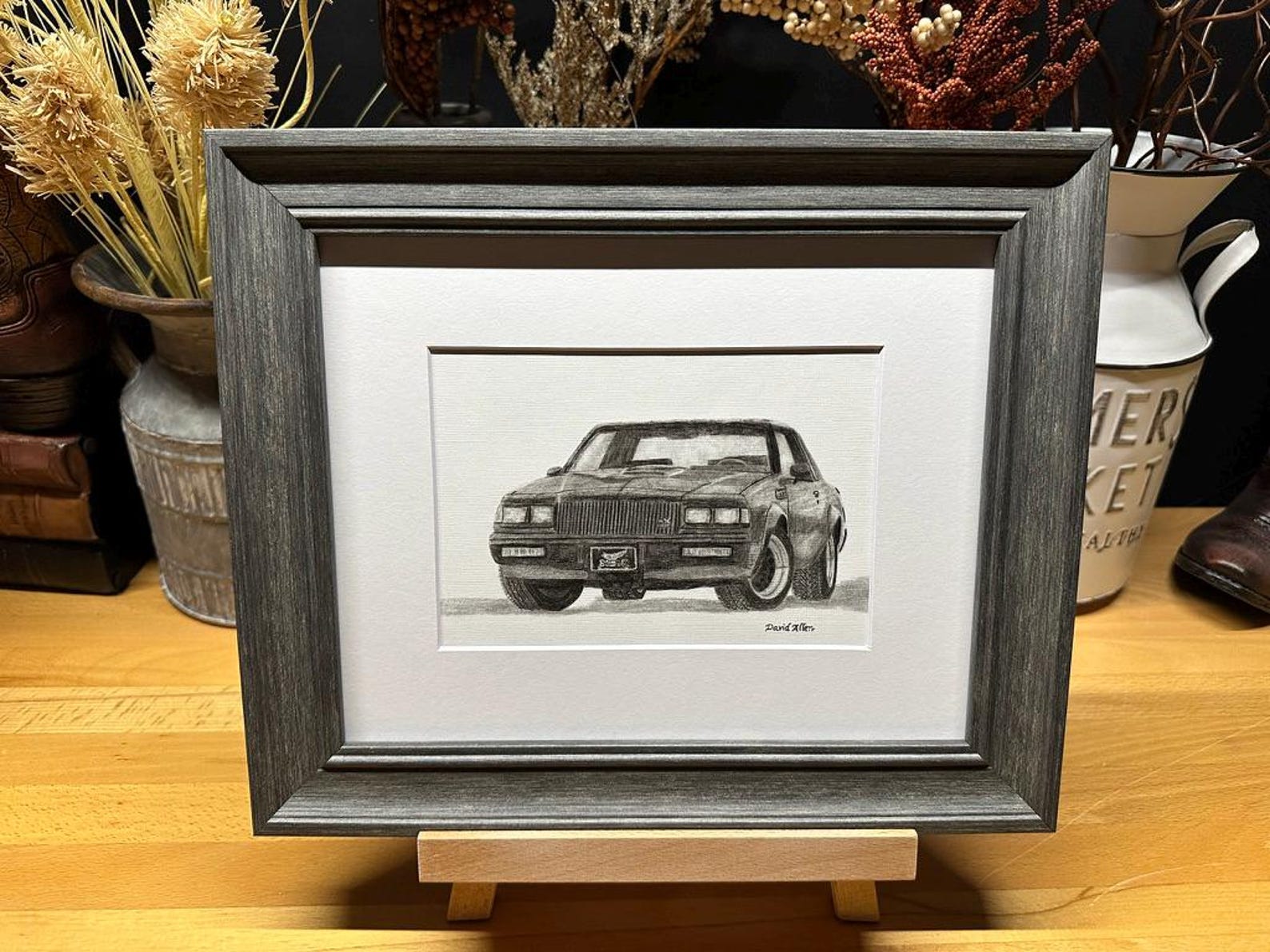 1987 Buick Grand National GNX Car Graphite Pencil Art Sketch Drawing ...