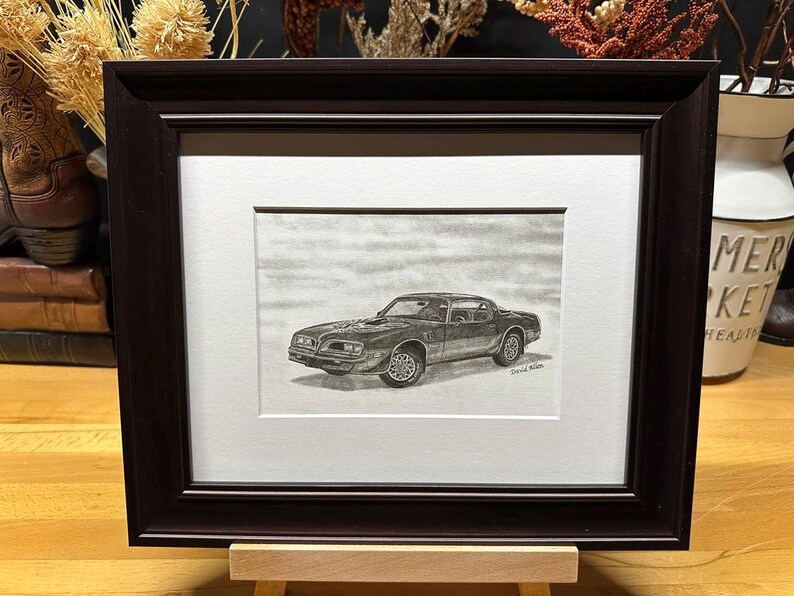 1977 Pontiac Firebird Trans Am Car Graphite Pencil Art Sketch Drawing ...