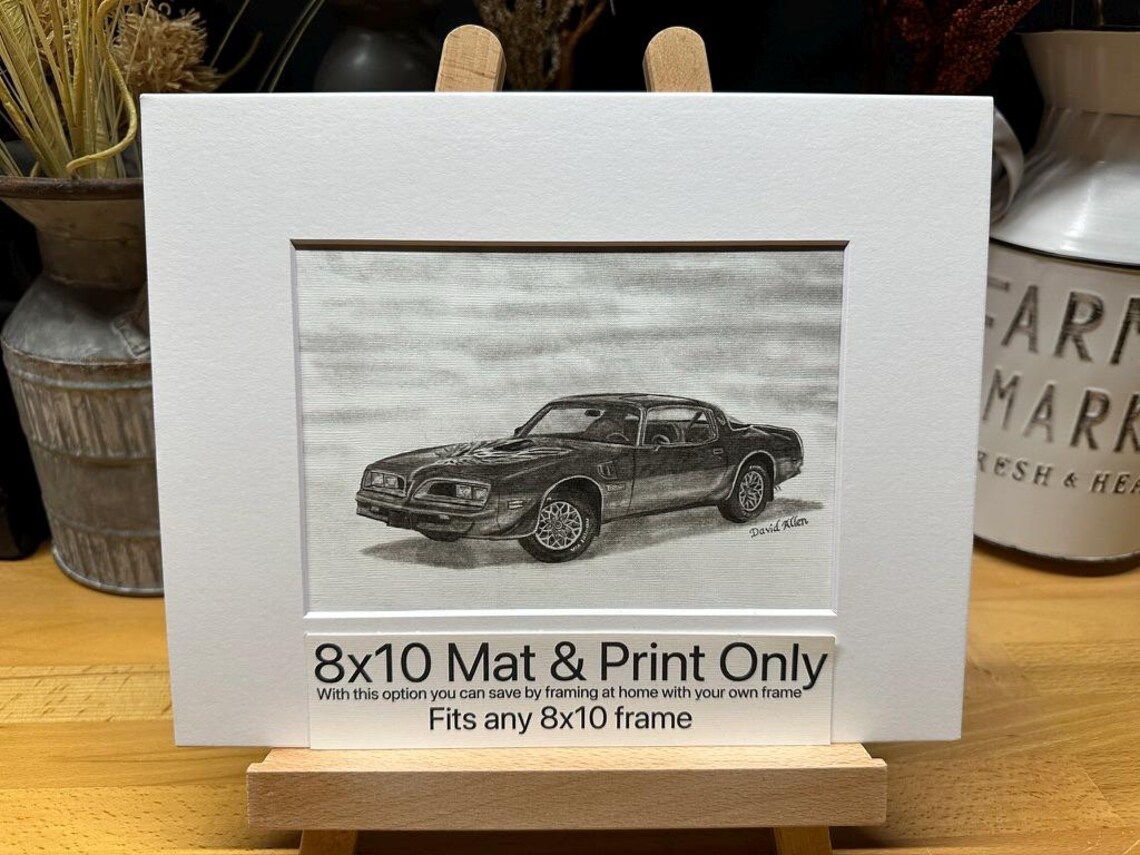1977 Pontiac Firebird Trans Am Car Graphite Pencil Art Sketch Drawing ...