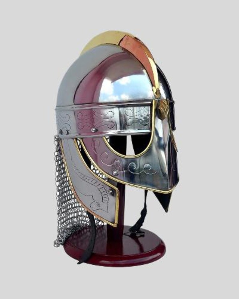 SCA LARP Medieval Gladiator Helmet III Brass Reenactment Armor Helmet ...