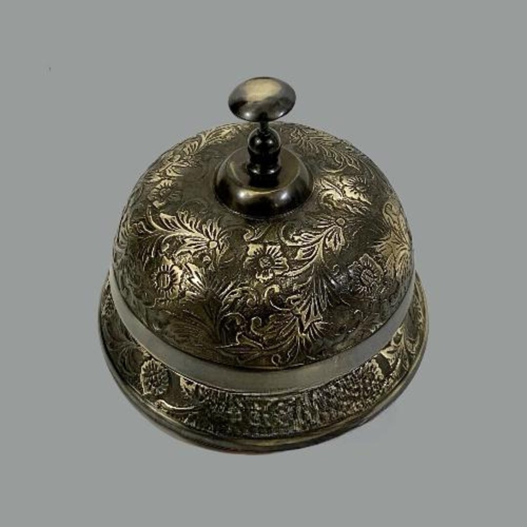 Ornate Brass Hotel Counter Bell Desk Bell for Hotels Décor Solid Brass ...